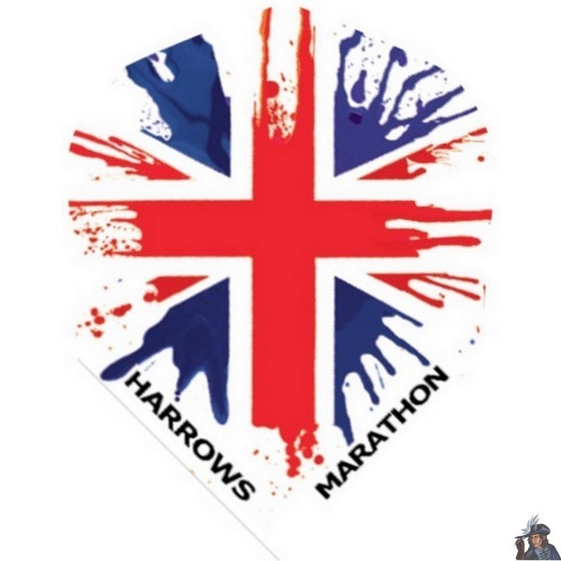 Harrows Marathon Union Jack Standard Dart Flight