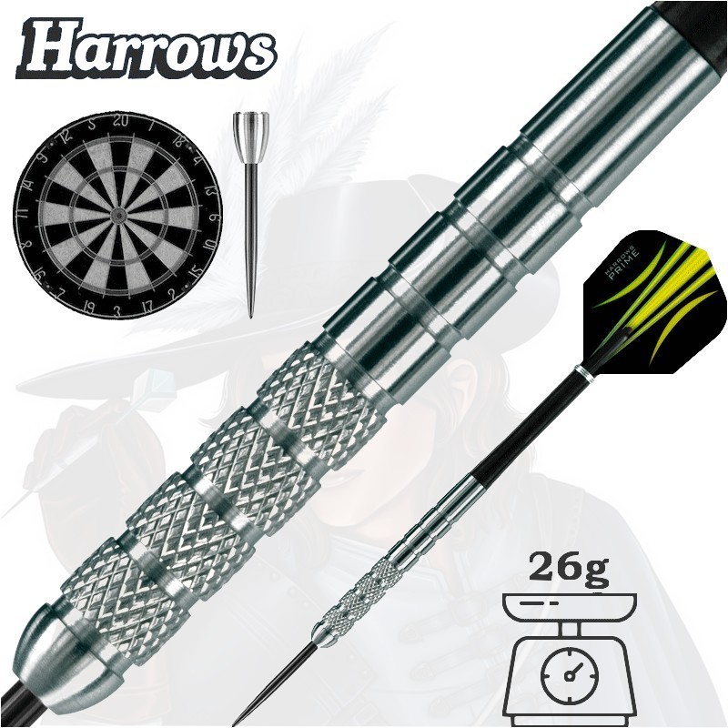 Harrows Torpedo K1 26g - 80% Tungsten - Steel Tip Darts